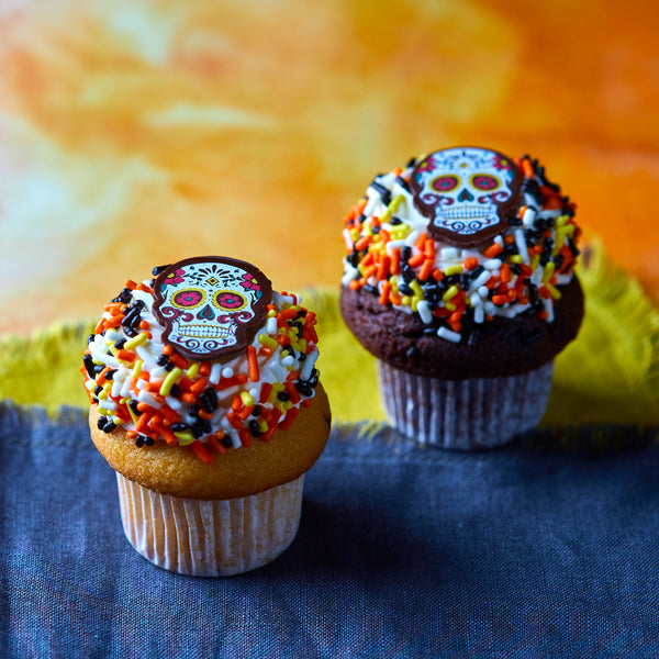 Vanilla Day of the Dead Cupcake - Noe Valley Bakery