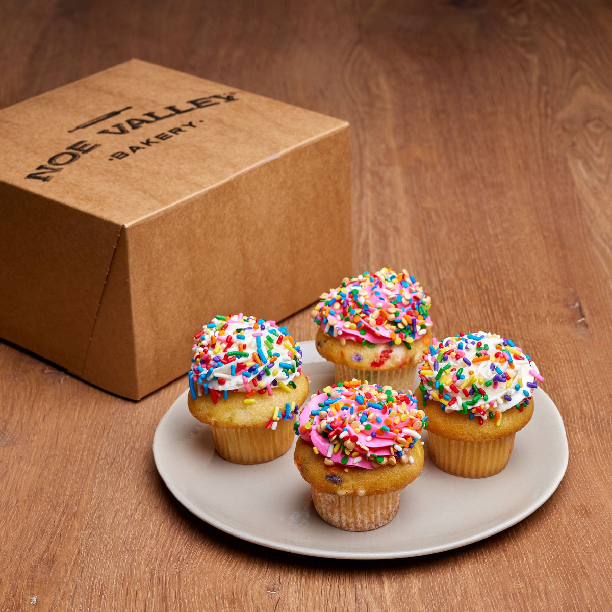 Kid's Party Cupcake Box of 4 - Noe Valley Bakery